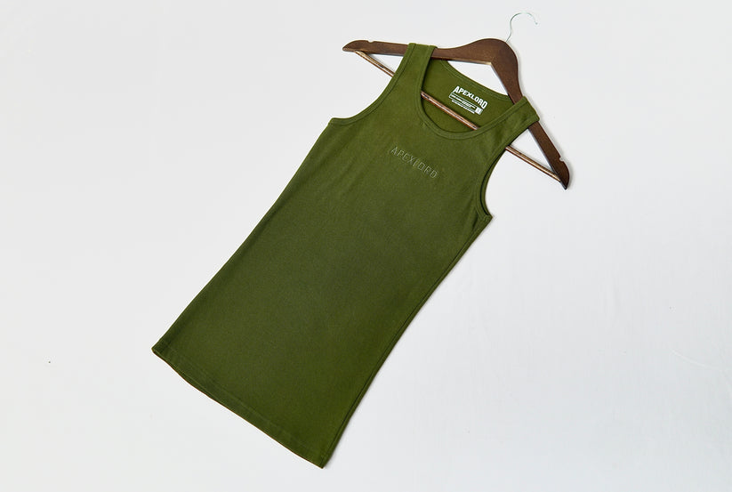Green Ribbed Tank – APEXLORD